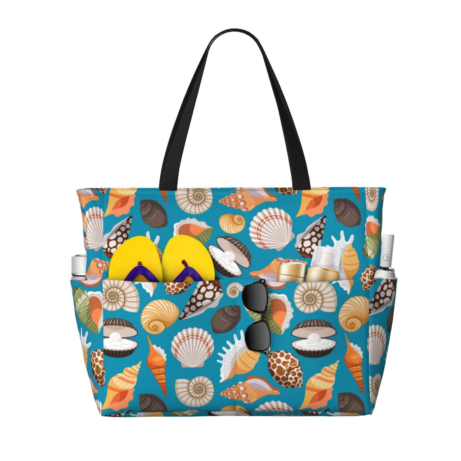 Beach Bag - Conch And Shells Large Beach Tote Bag, Beach Bags For Women ...