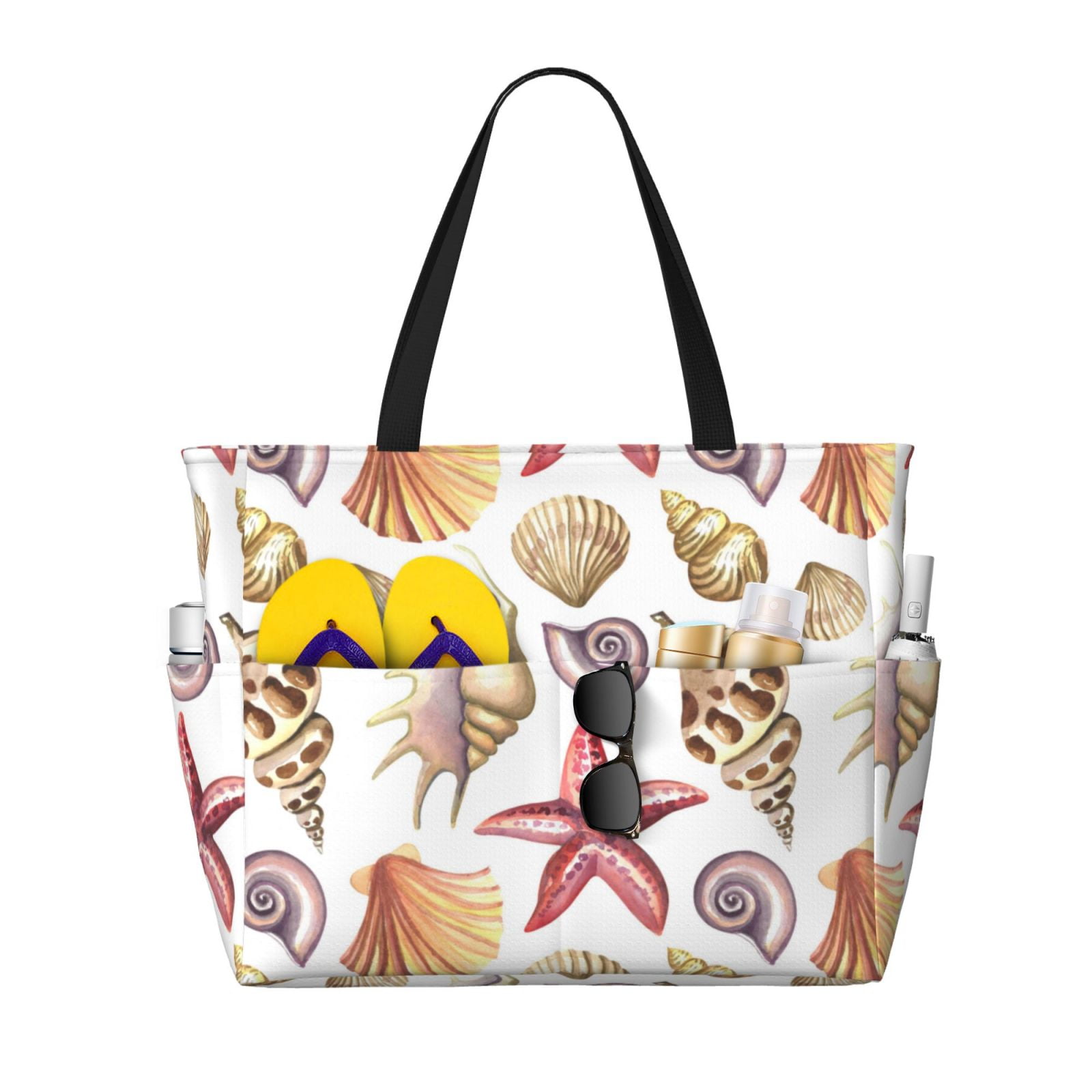 Beach Bag - Conch Shell No.J921 Large Beach Tote Bag, Beach Bags For ...