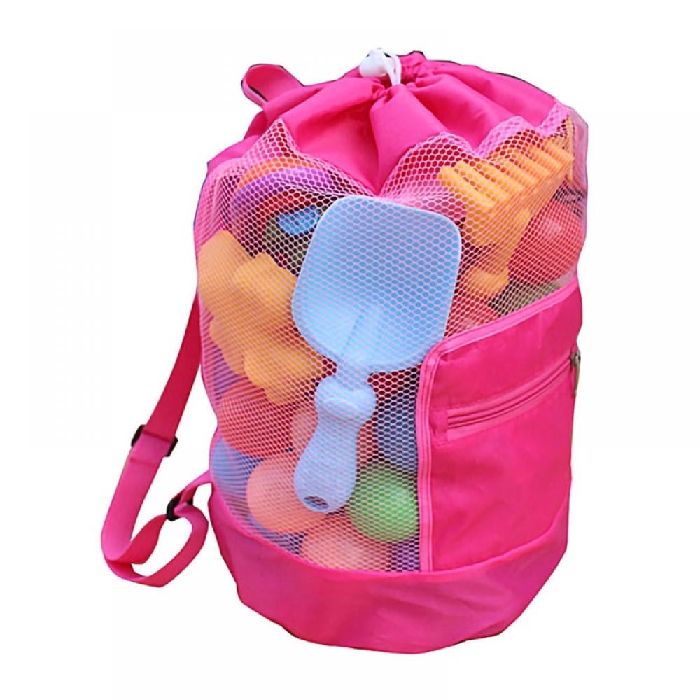 Beach Bag,Extra Large Mesh Beach Backpack Durable Adjustable Shoulder ...