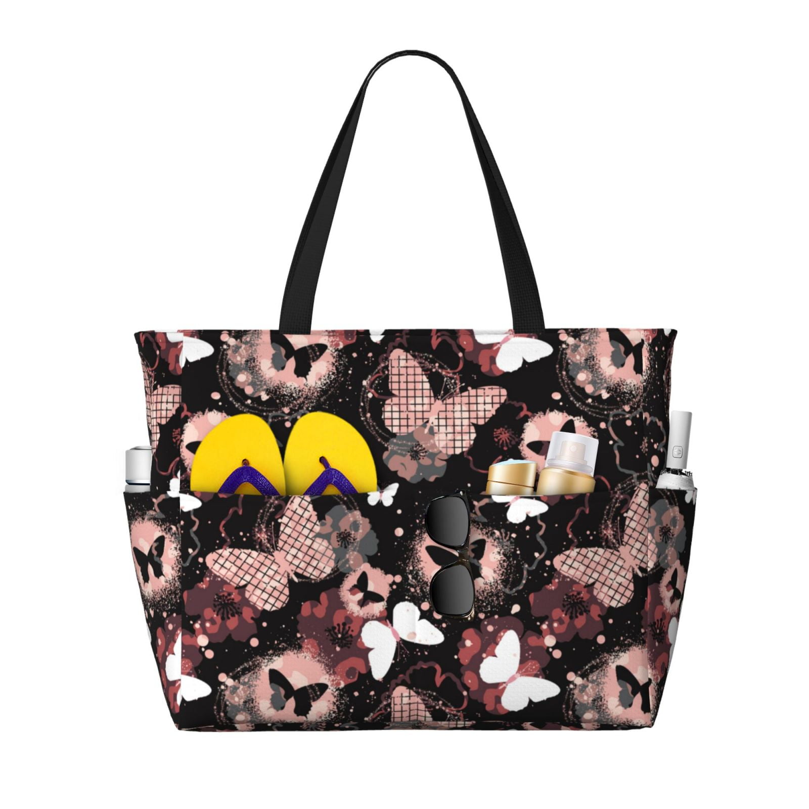 Beach Bag For Women, Butterfly Beach Tote Bag Swim Pool Bag Large Tote ...