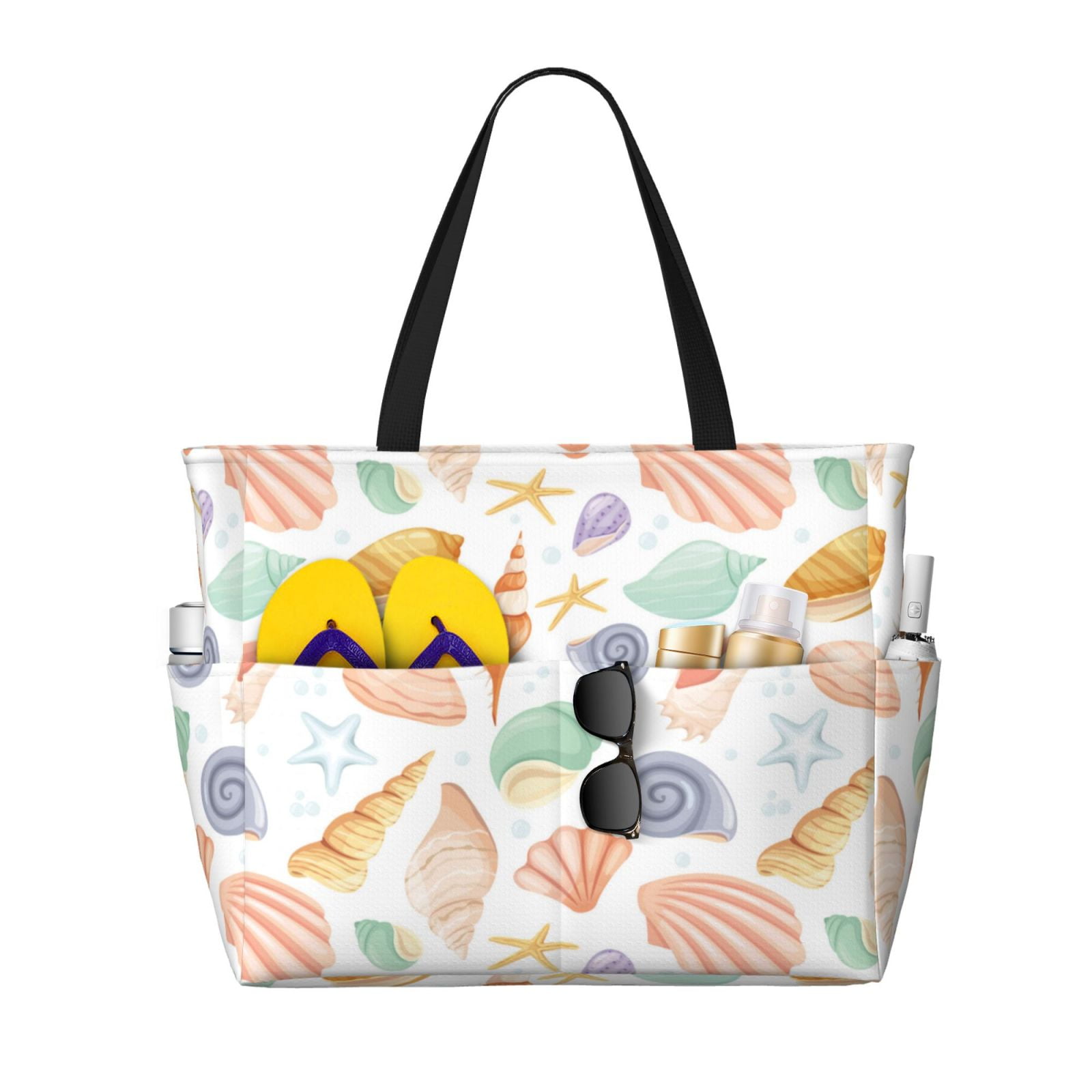 Beach Bag For Women, Conch Shells Print No.9054 Beach Tote Bag ...