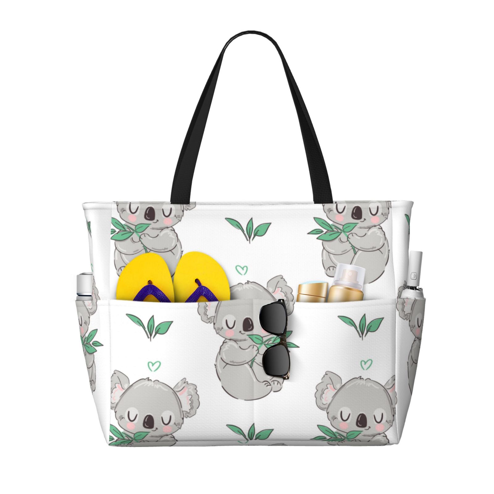 Beach Bag For Women, Simple Koala Cute Beach Tote Bag Swim Pool Bag ...