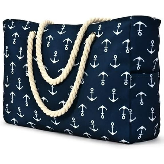 Beach Bag Large Beach Tote Bag for Women Waterproof Sandproof Swim Pool ...