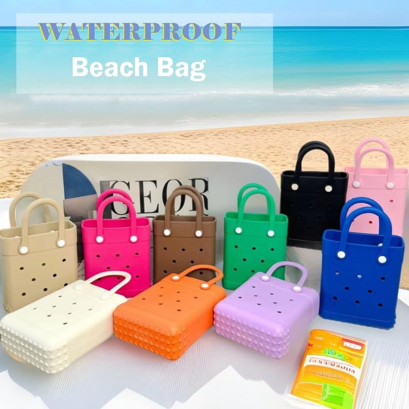 Beach Bag Rubber Tote - X-Small Waterproof Tote Bag for Beach Sandproof ...
