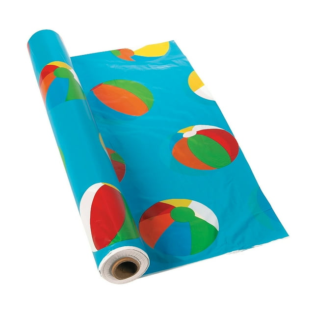 Beach Ball Tablecloth Roll - Party Supplies - 1 Piece - Walmart.com