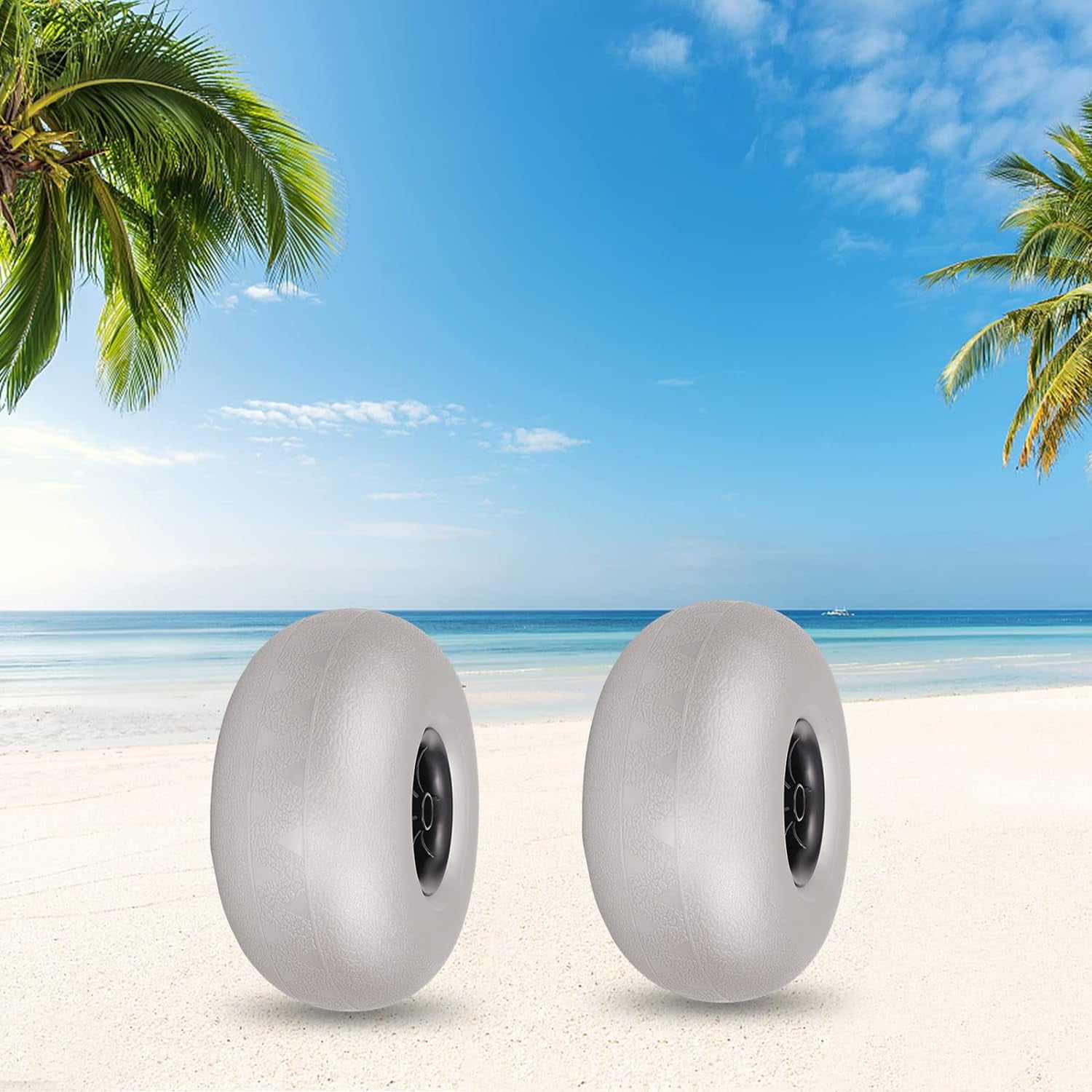 Beach Balloon Wheels 10" Replacement Sand Tires TPU Cart Tires for ...