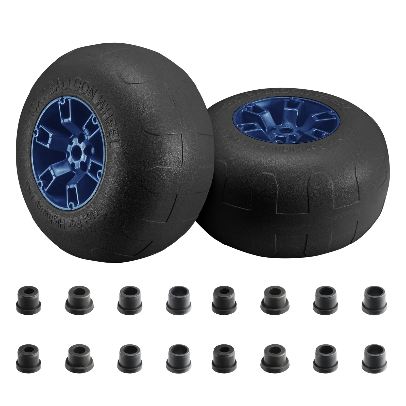 ONECHOI Beach Balloon Wheels, 13" Flat-Free PU Tires, 2-Pack, for Beach ...
