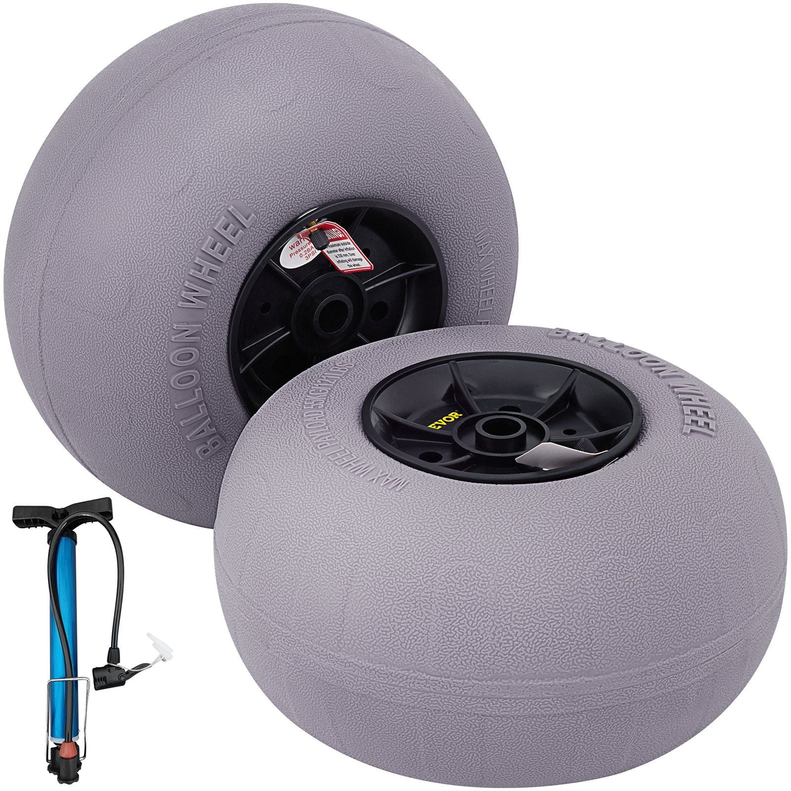Beach Balloon Wheels, 13" Replacement Sand Tires, TPU Cart Tires for ...