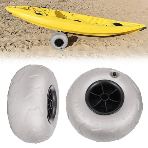 Beach Balloon Wheels - 9-Inches Replacement Balloon Sand Tires PVC Cart ...