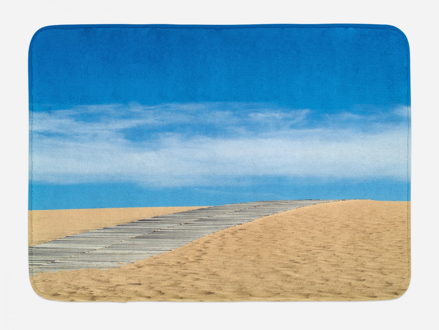 Beach Bath Mat, Wooden Path over a Sand Dune Secret Paradise Beach for ...