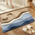 Beach Bathroom Rug Soft and Absorbent, Non-Slip Backing, Ideal for ...