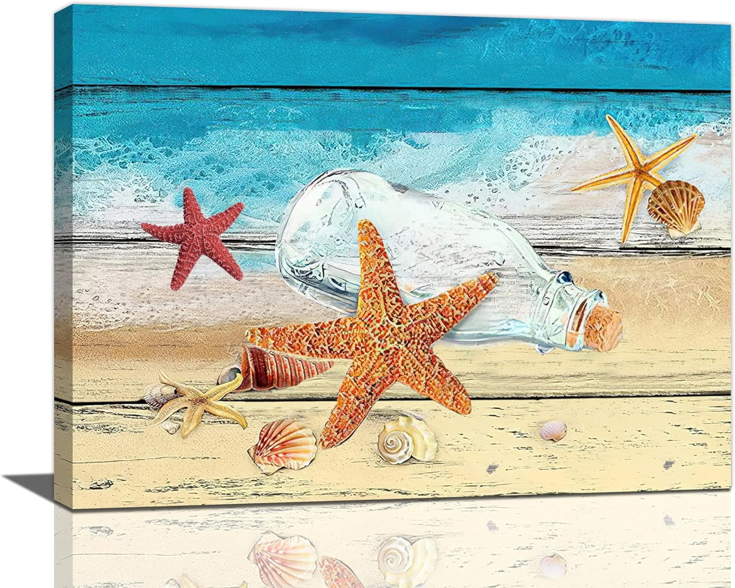 Beach Bathroom Wall Art Coastal Ocean Theme Starfish Bathroom Pictures ...