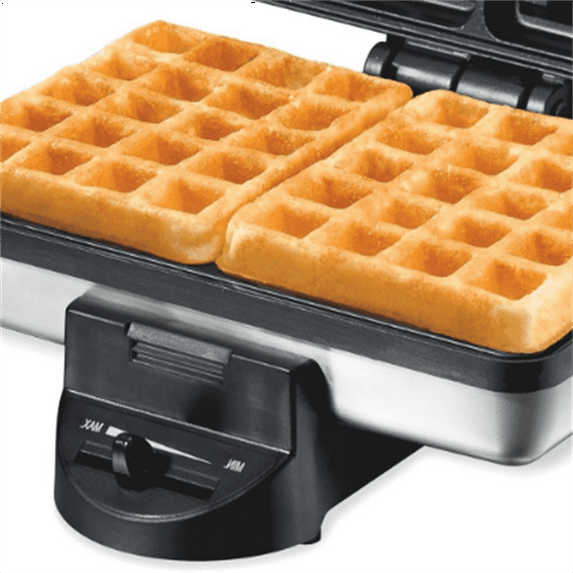 Beach Belgian Mini Waffle Maker with Shade Control, Makes 2 at Once ...