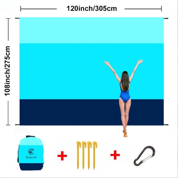 Beach Blanket Anti Sand, Oversized Beach Mat, Large And Compact Sand ...