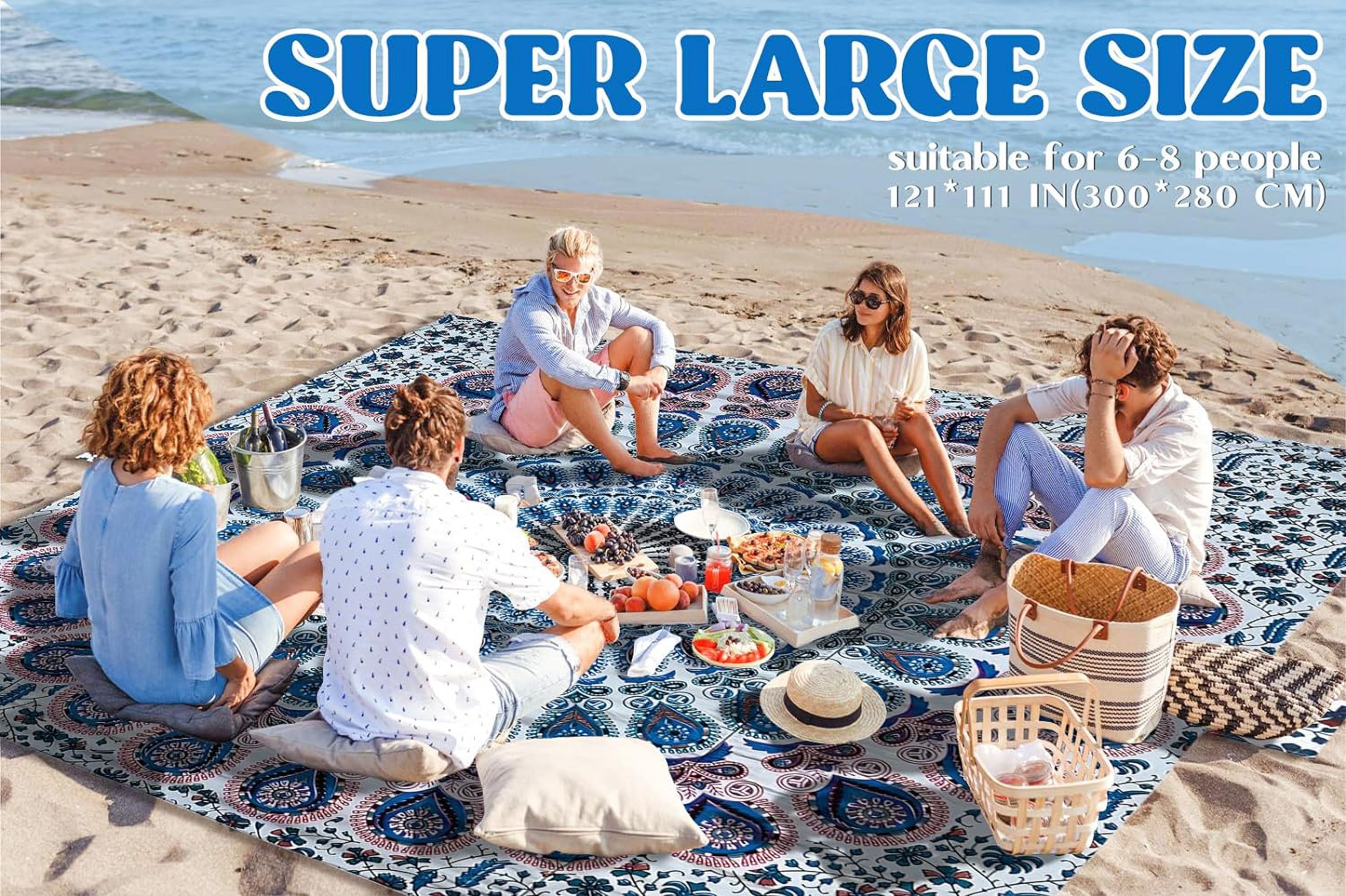 Beach Blanket Sandproof 111''''*121'''' Extra Large Waterproof ...