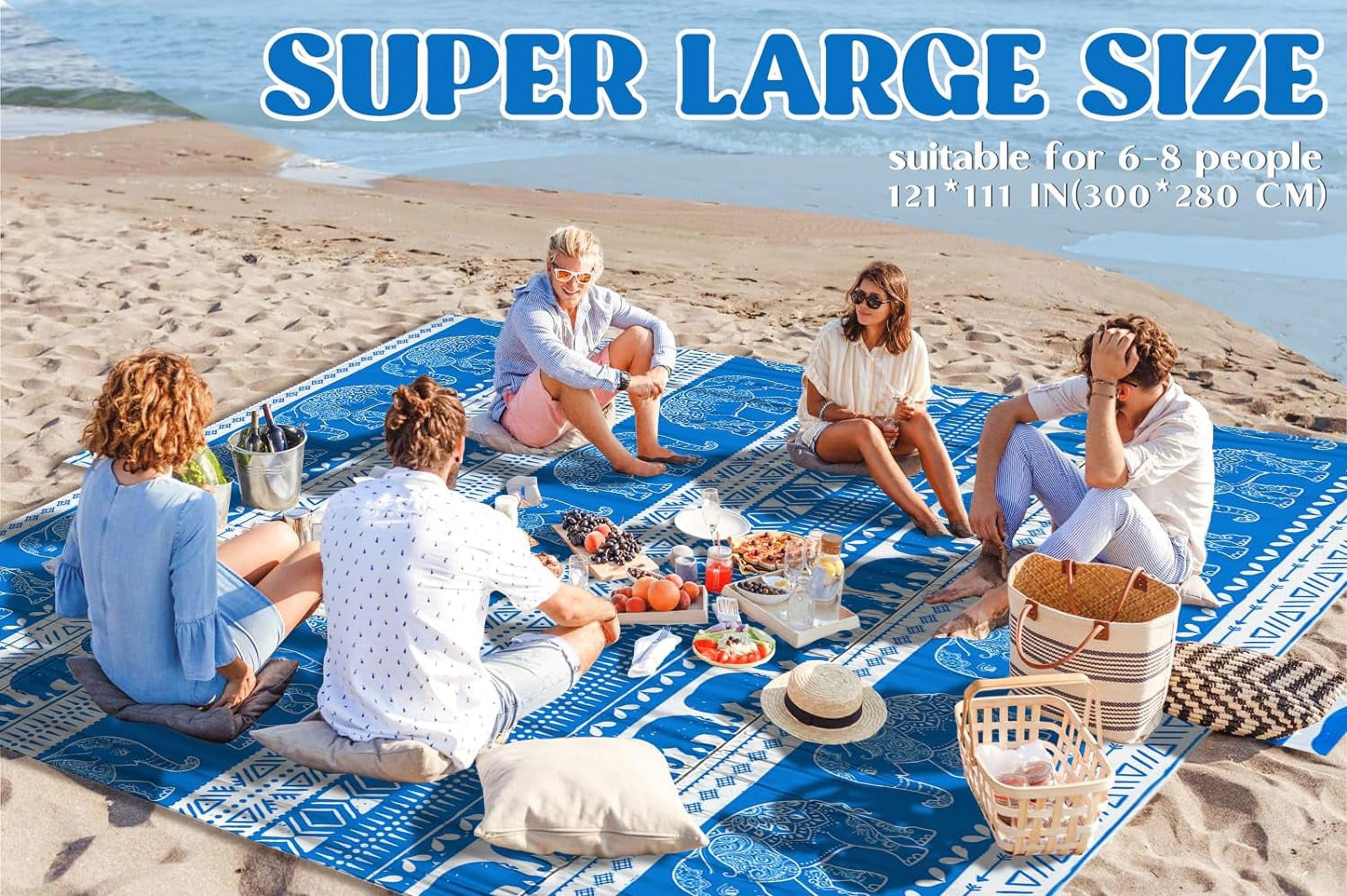 Beach Blanket Sandproof 111''''*121'''' Extra Large Waterproof ...