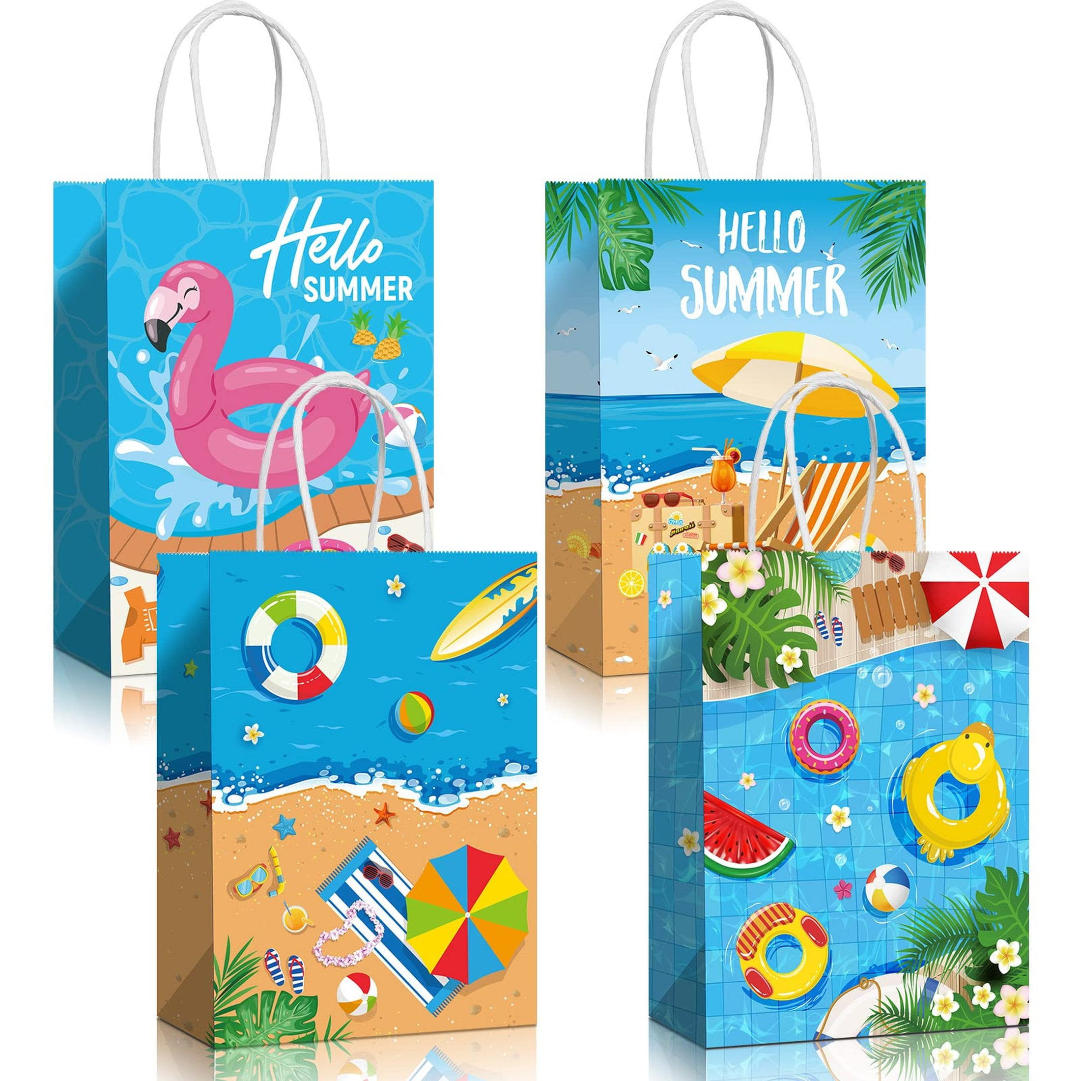 Beach Bliss Party Bags - 16 Fun and Colorful Paper Goodie Bags for ...