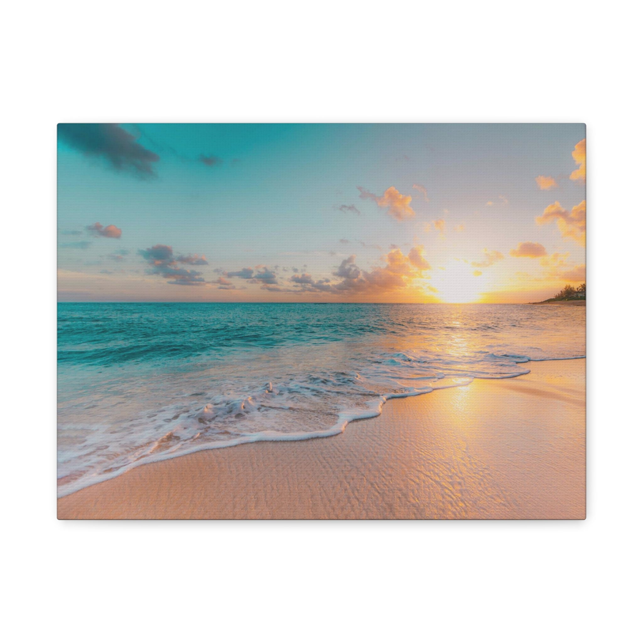 Beach Blue Sky Daylight Ocean Canvas Wall Art for Home Decor Ready-to ...