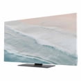 Beach Blue TV Dust Cover 43 Inch, Beige Gradient Ocean Wave Seaside ...