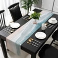 Beach Blue Table Runner 120 Inches Long - Gradient Ocean Waves Seashore ...
