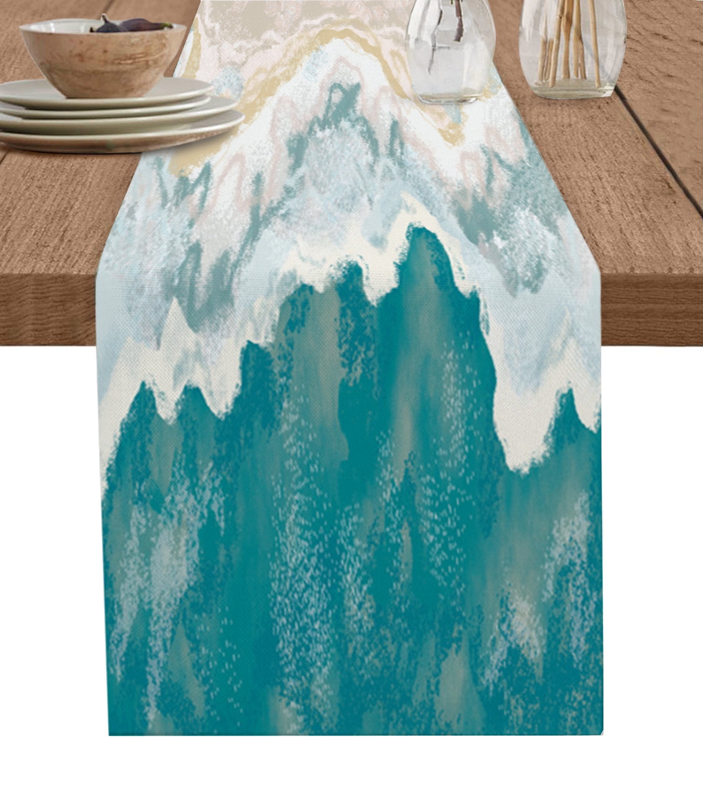 Beach Bohemian Beach Gradient Table Runner ration Home r Dinner Table ...