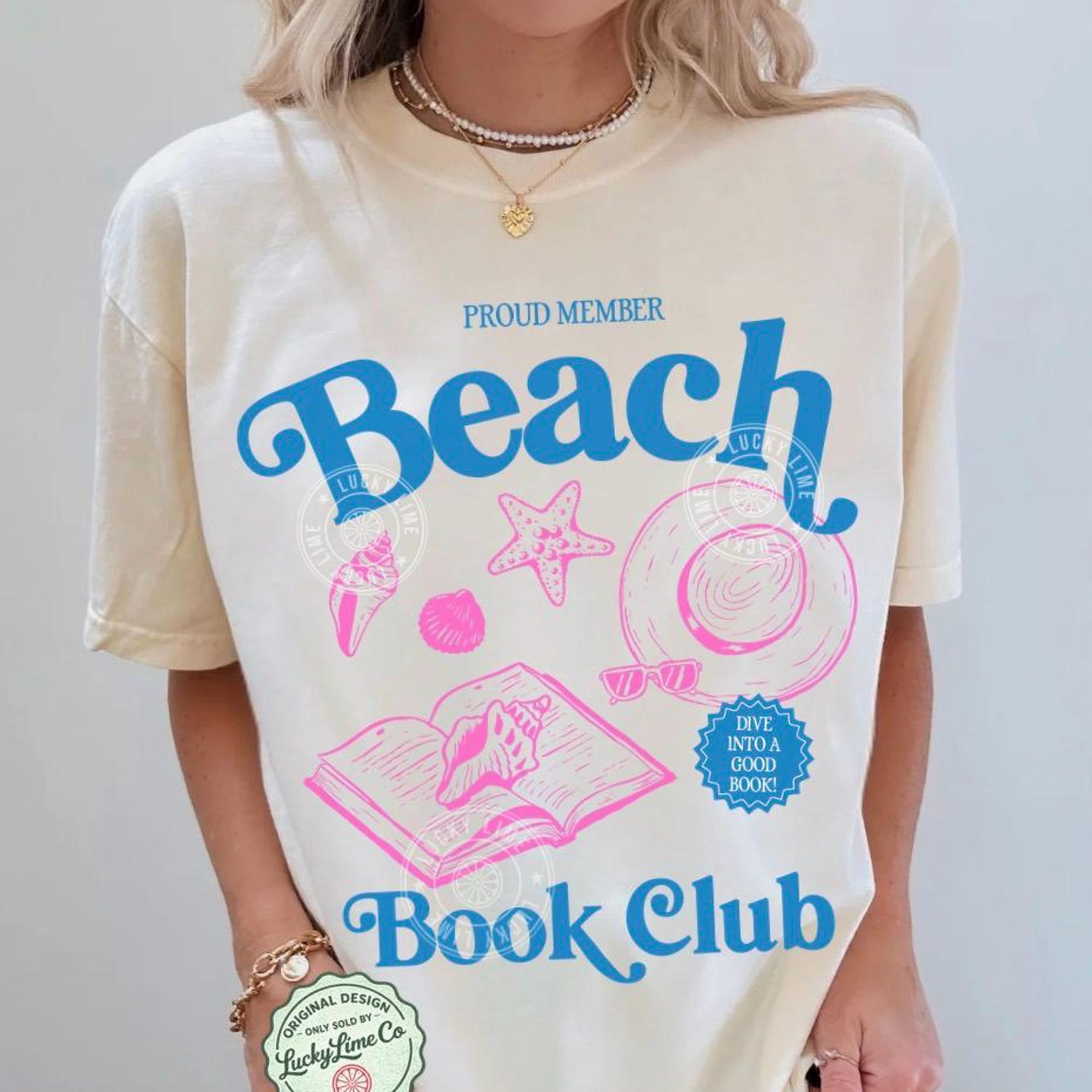 Beach Book Club Shirt Book Girl Summer Bookish Shirt Bookish Beach Day ...