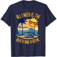 Beach Book Summer Reading Sun Tropical Ocean Bookworm Sunset T-Shirt ...