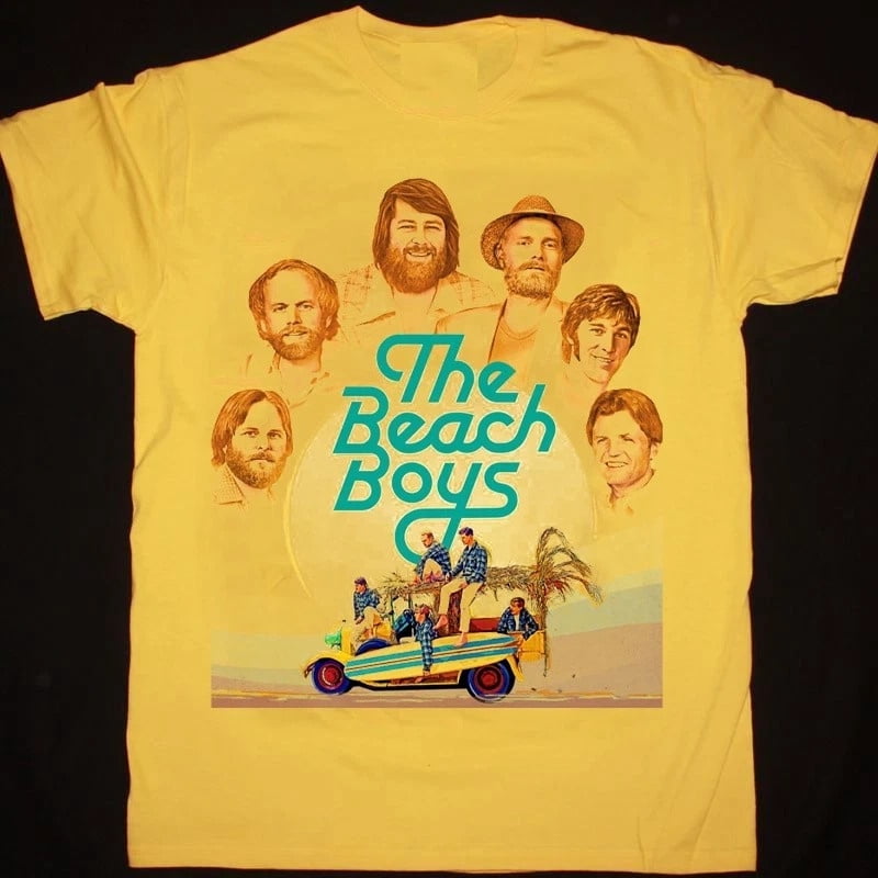 Beach Boys 2024 Tribute Brian Wilson Yellow T-Shirt - Walmart.com