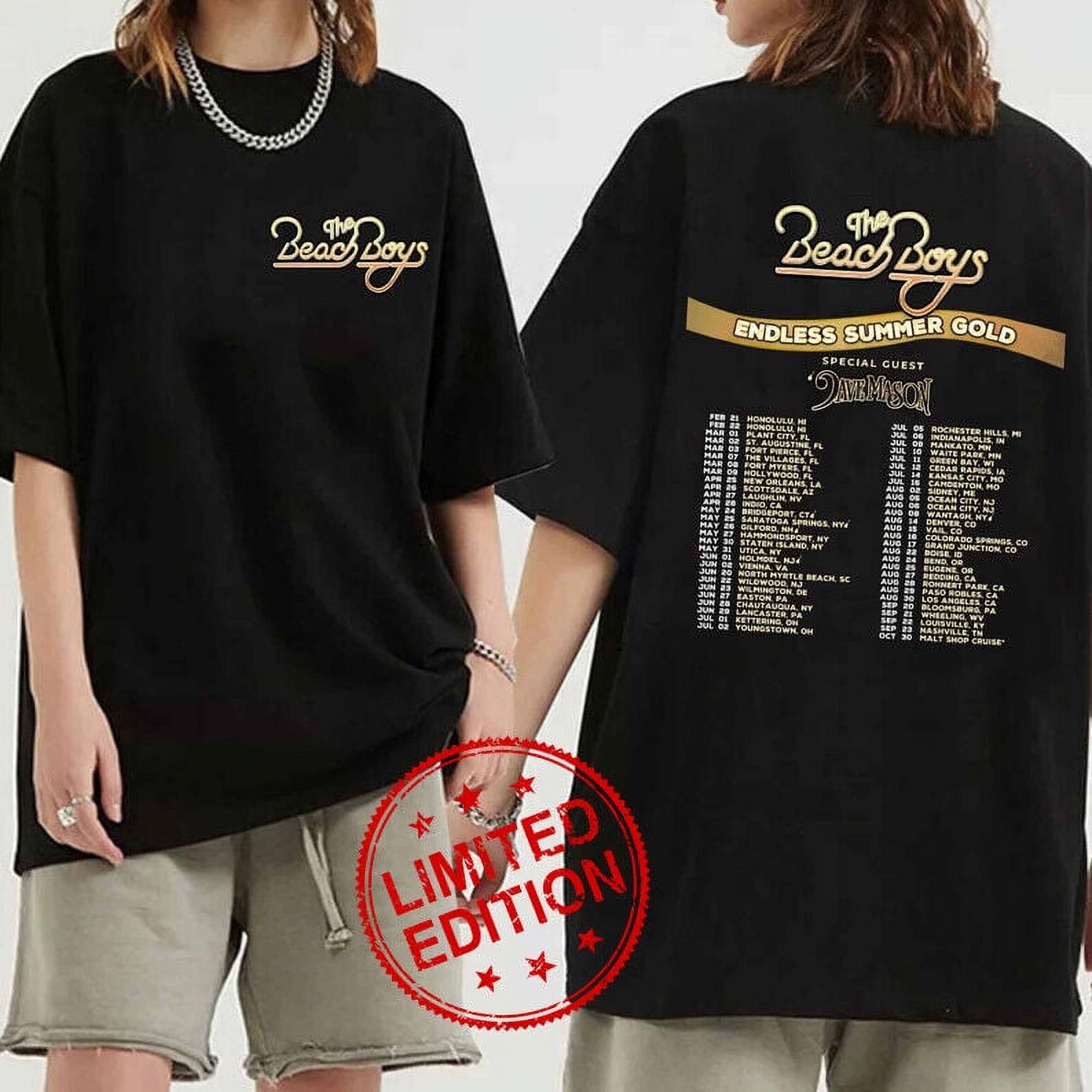 Beach Boys Endless Summer Gold 2024 Tour T-Shirt D88403Christmas Gift ...