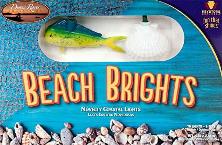 Beach Brights 10 Count Fish and Seashell Novelty Coastal Light Set ...