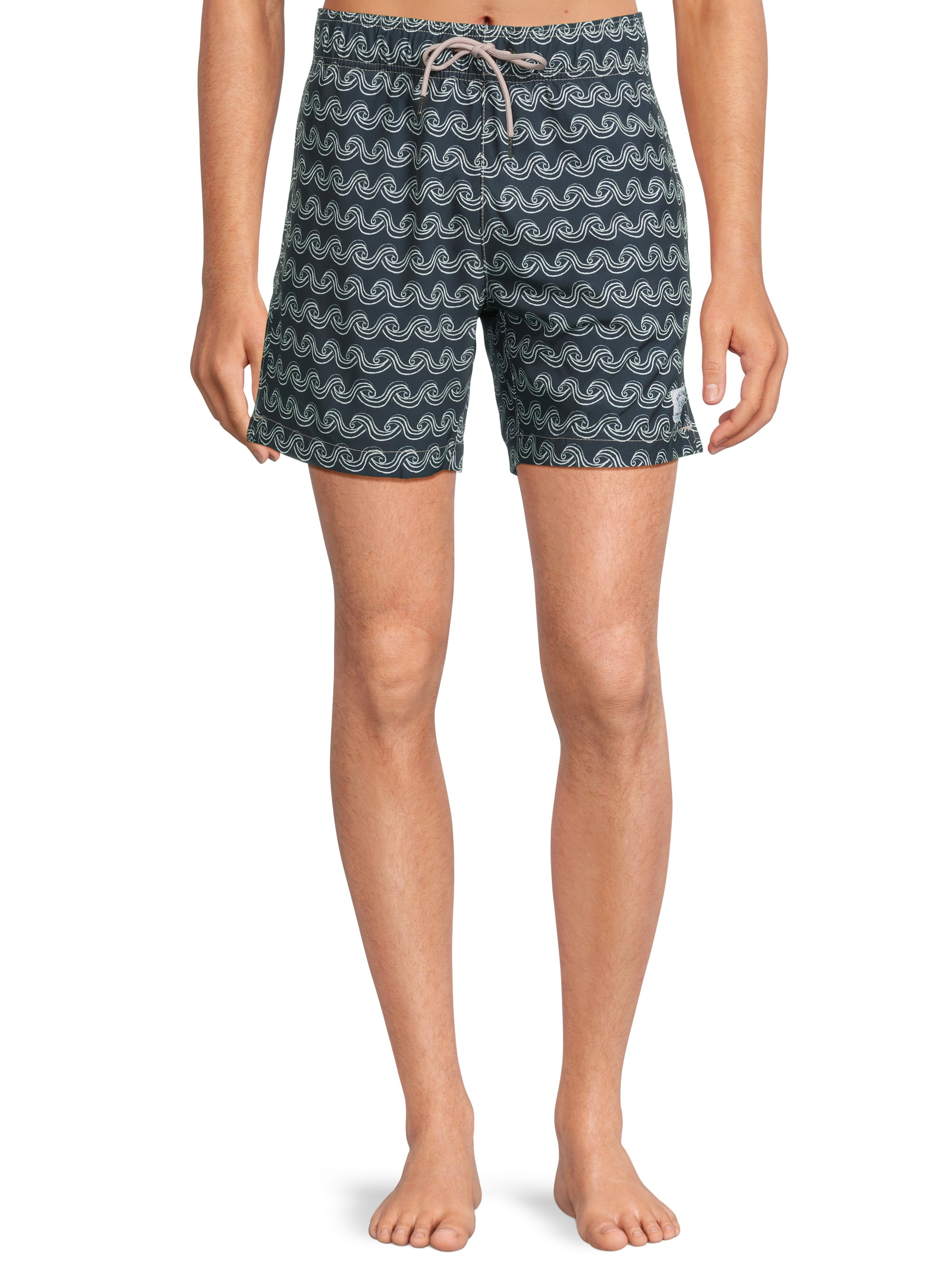 Beach Bros. Men's Novelty Print Swim Trunks with Stretch, 6.5" Inseam ...