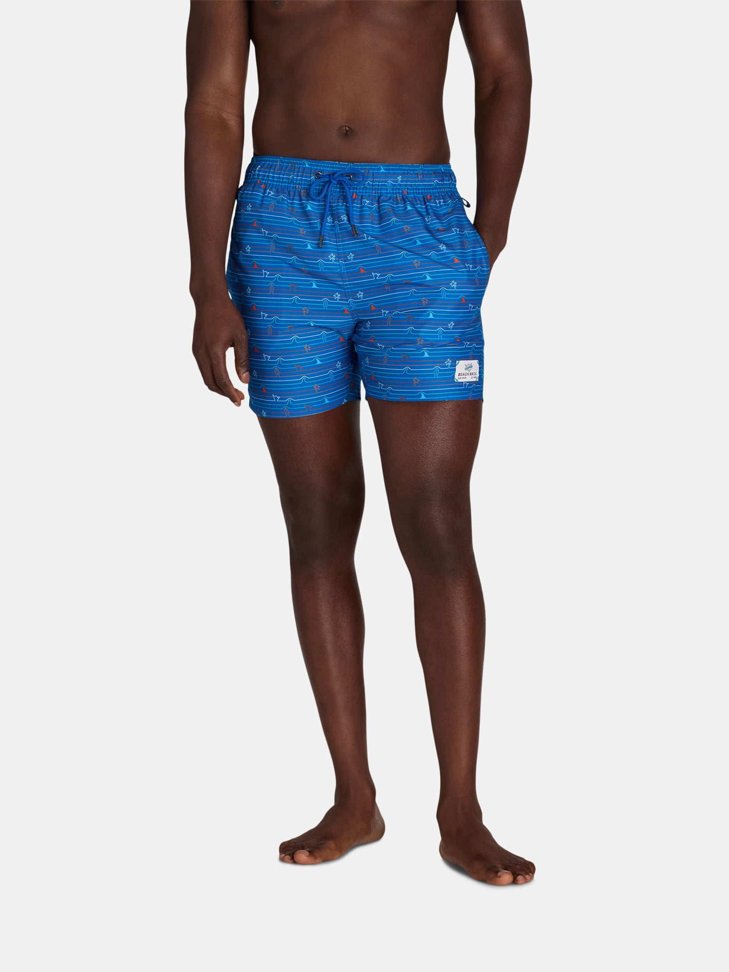 Beach Bros. Men's and Big Men’s Swim Trunks with UPF50+, 6.5” Inseam ...