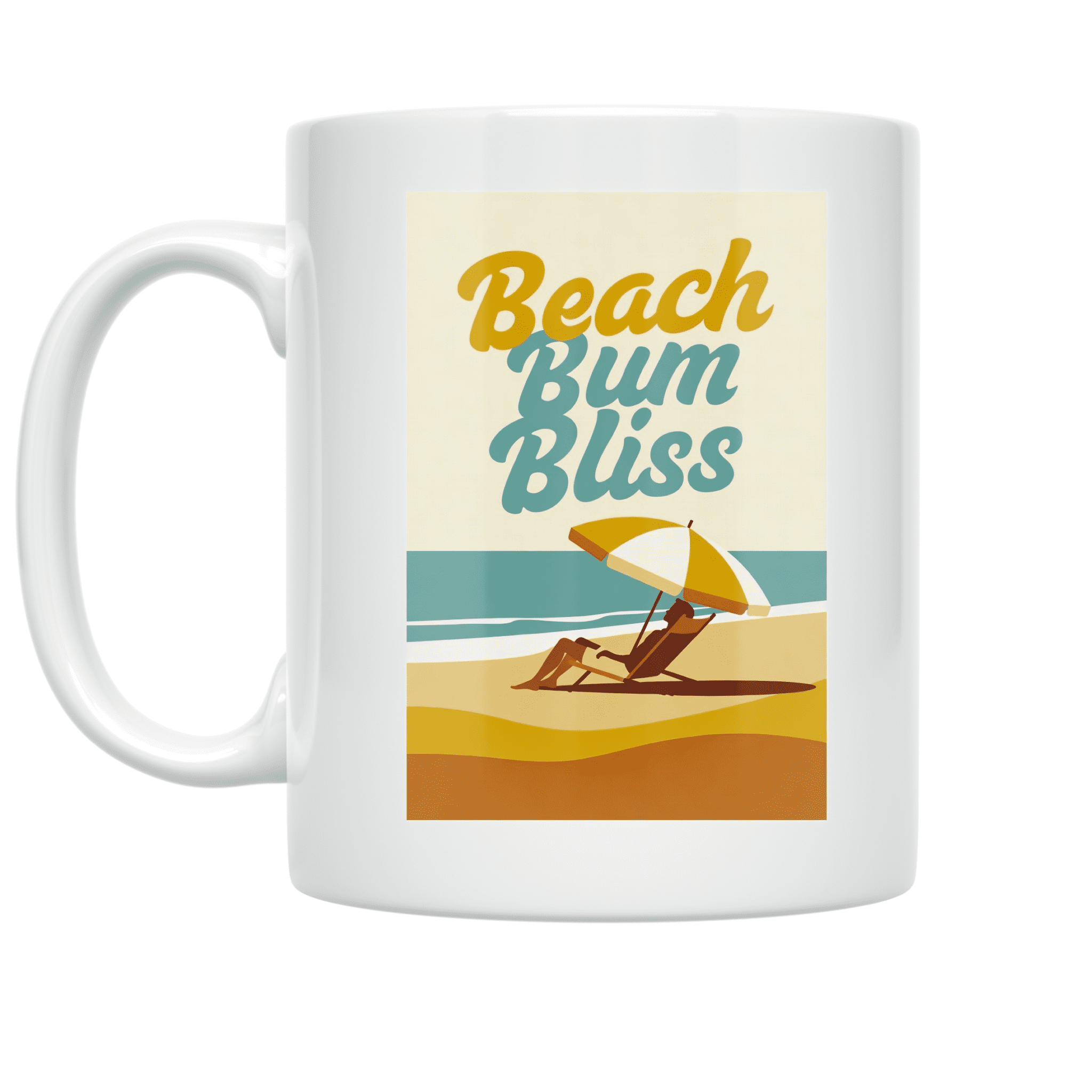 Beach Bum Bliss Design - Beach Life Enthusiast - 11 oz Ceramic Coffee ...