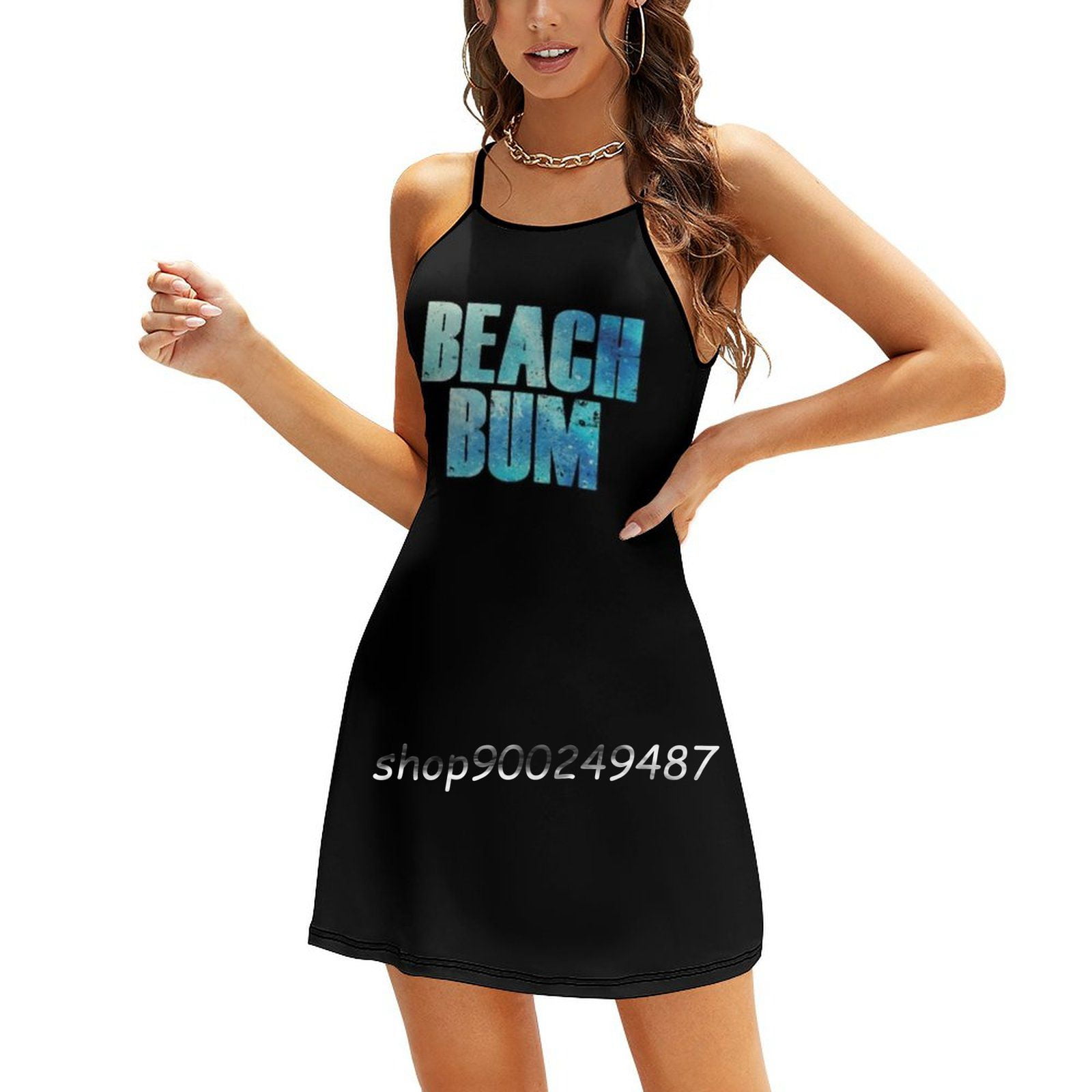 Beach Bum Flare Dress Square Neck Dress Elegant Female Fashion Printed ...