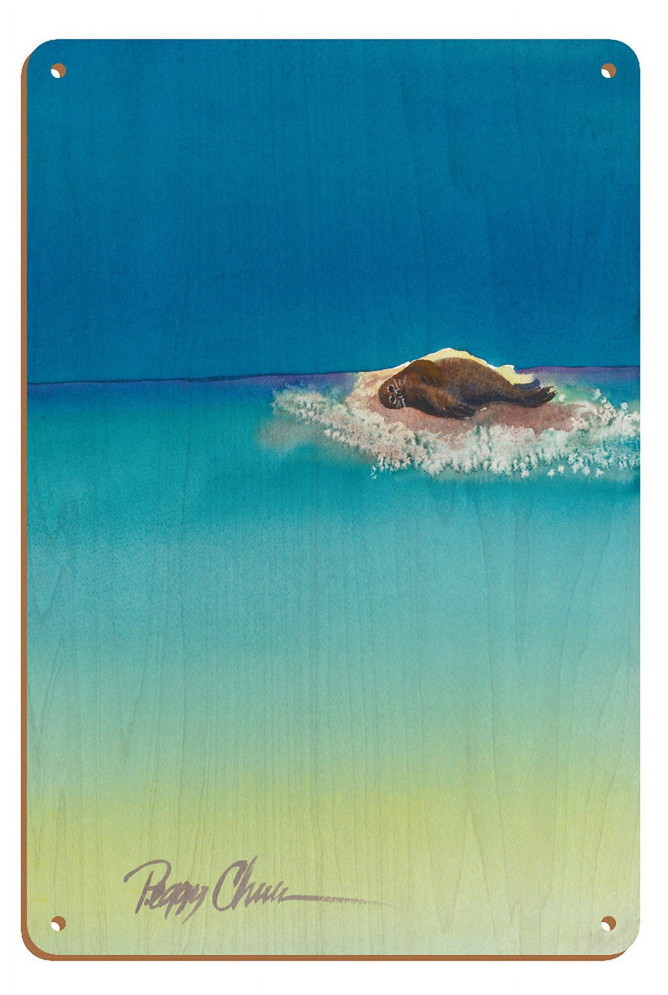 Beach Bum - Hawaiian Monk Seal Basking on Tiny Island (Mokupuni) - From ...