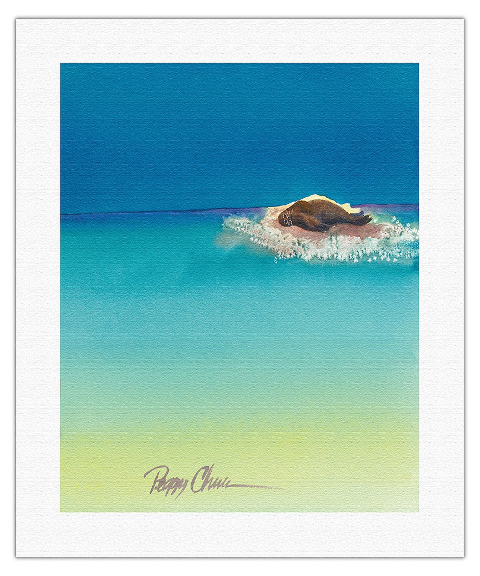 Beach Bum - Hawaiian Monk Seal Basking on Tiny Island (Mokupuni) - From ...