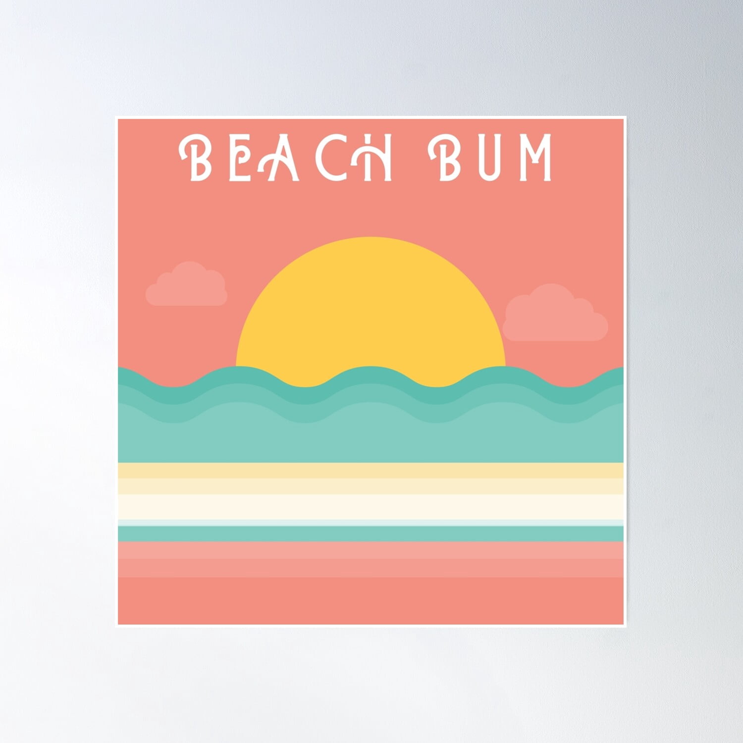 Beach Bum. Retro, Vintage Beach Design For The Beach Lovers Out There ...