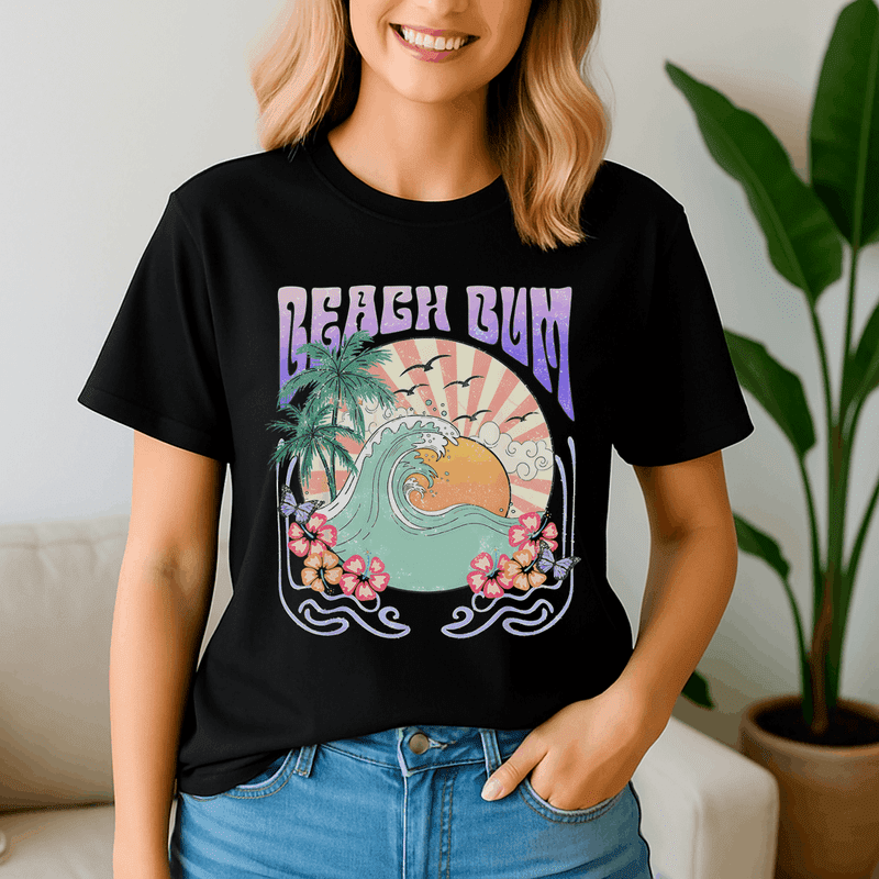 Beach Bum Sunset Summer Shirt,Summer Beach Tee,Summer Vibes,Summer Girl ...
