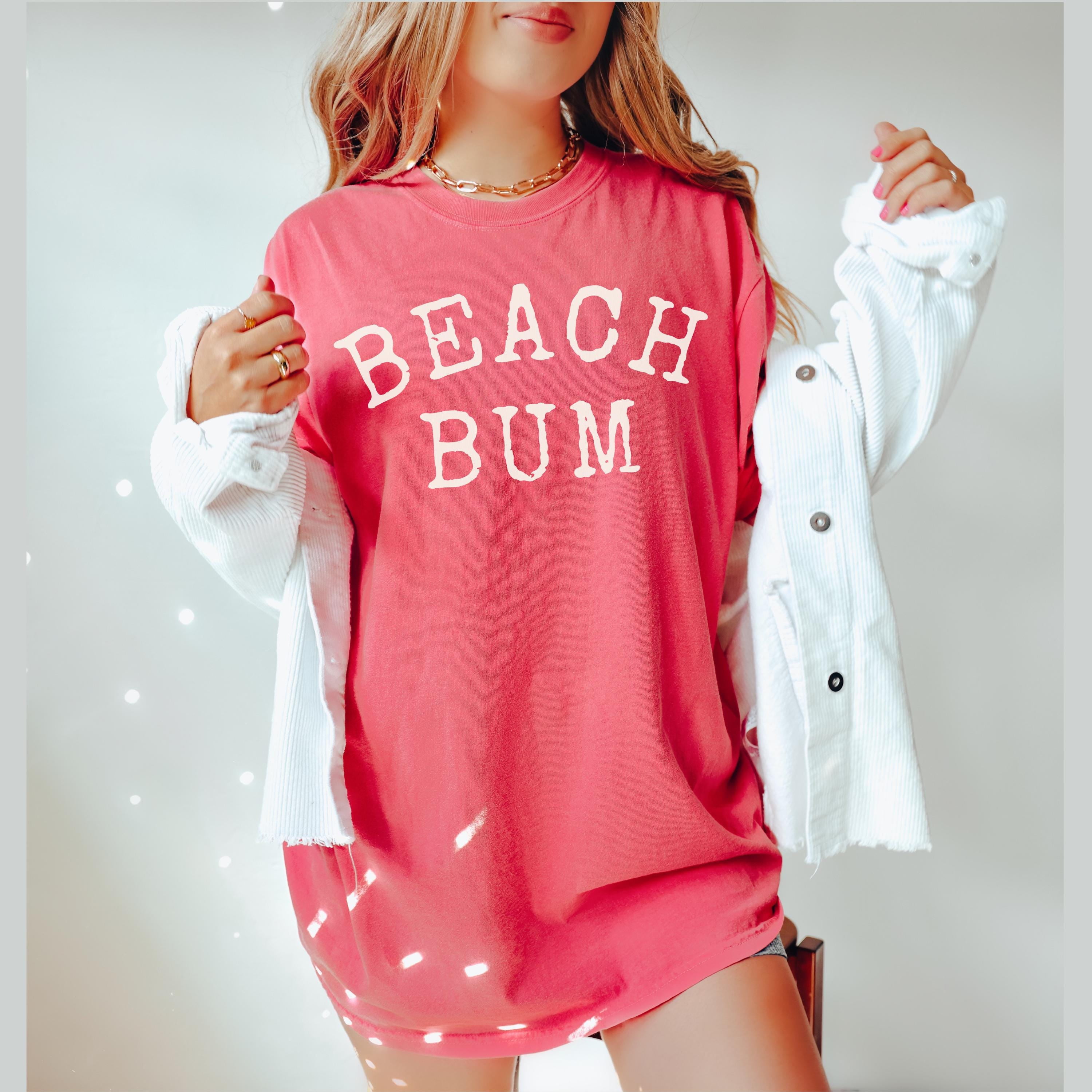 Beach Bum T-Shirt, Summer Tee-Shirt, Ocean Lovers Gift, Beach Day ...