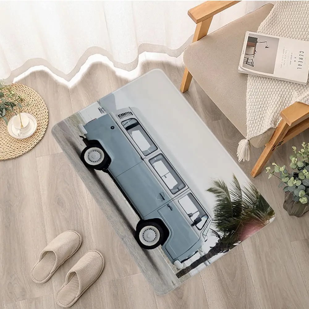 Beach Bus Floor Mat Kids Room Bedroom ration Balcony Anti-Slip Door Mat ...