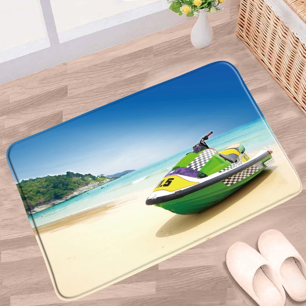 Beach Bus Floor Mat Kids Room Bedroom ration Balcony Anti-Slip Door Mat ...