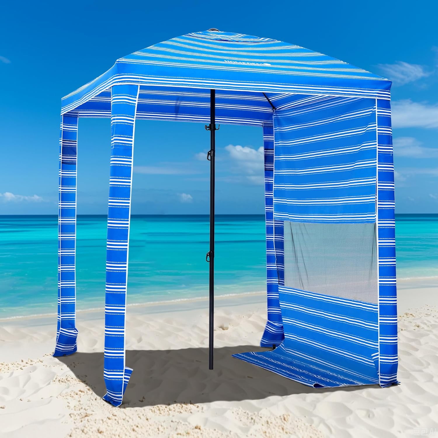 Beach Cabana UPF 50+, 6'×6' Beach Canopy, Easy Set up and Take Down ...