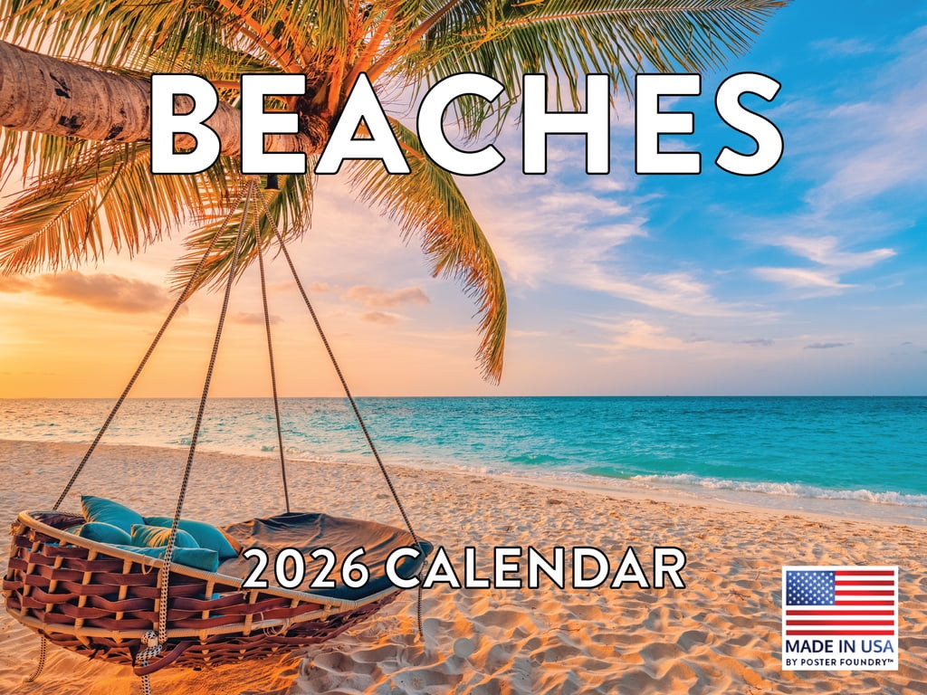 Beach Calendar 2026 Tropical Beaches Ocean Island Monthly Wall Calender ...