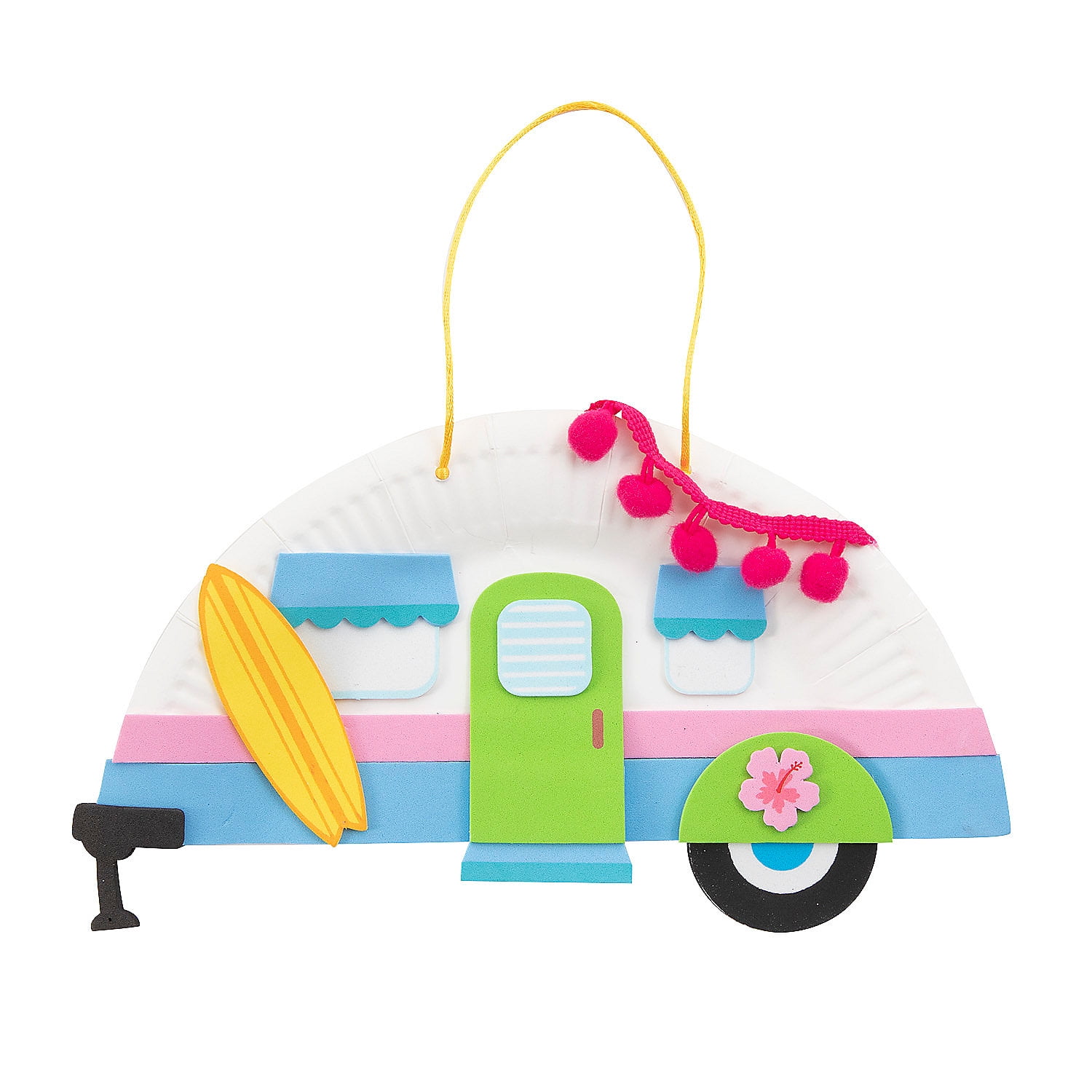 Beach Camper Paper Plate Craft Kit, Makes 12, Craft Kits, Party ...