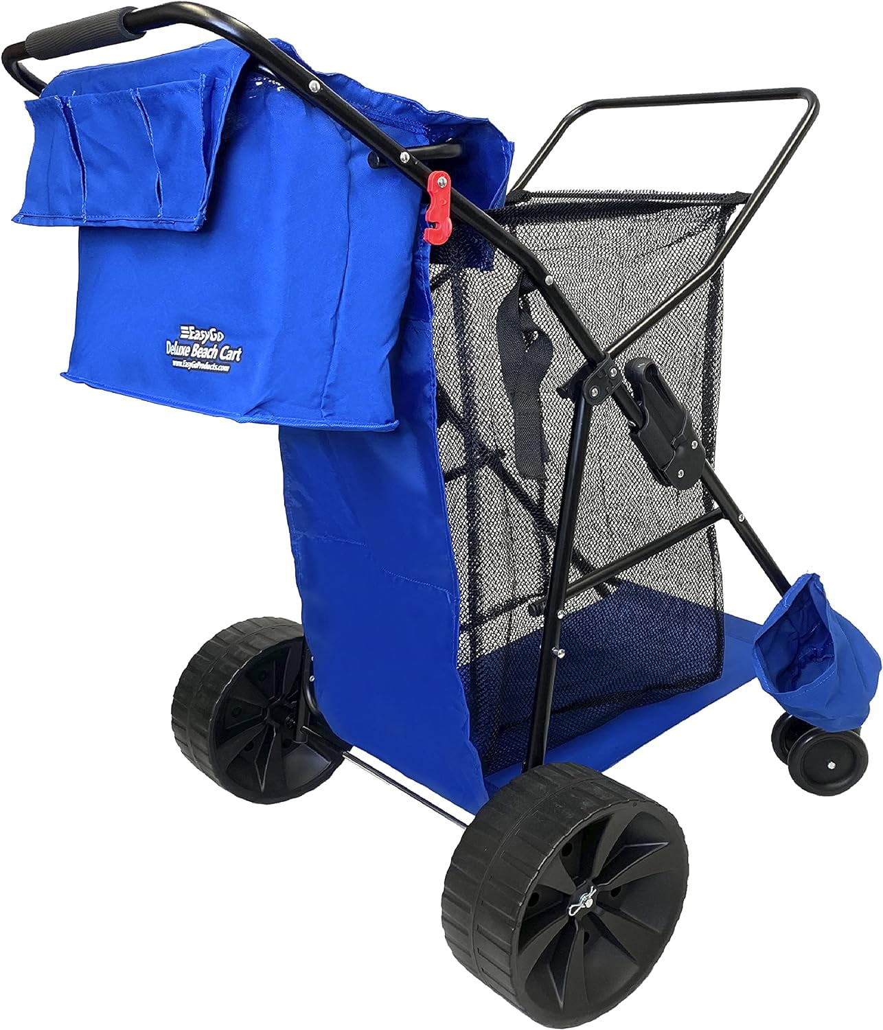Beach Cart Deluxe Heavy Duty Folding Ocean Utility Large Sand Wheels ...