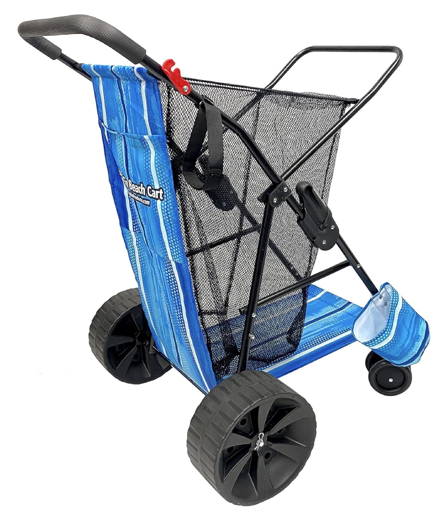 Beach Cart - Heavy Duty Folding Design - Large Wheels for Sand - Holds ...