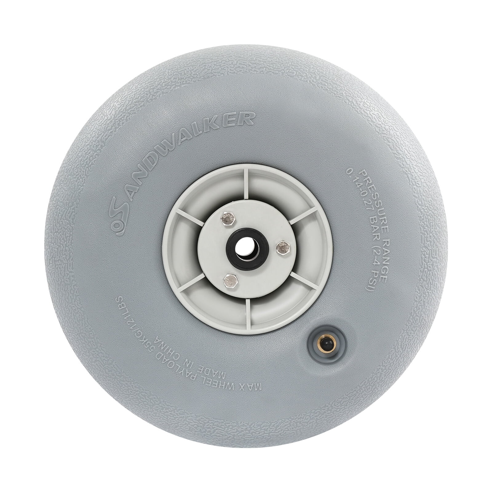 Beach Cart Wheels - 12'' Balloon Beach Sand Tires, Silver Grey ...