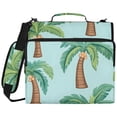 Beach Cartoon Palm Tree Pattern 3 Ring Binder Bag Zipper Binder ...