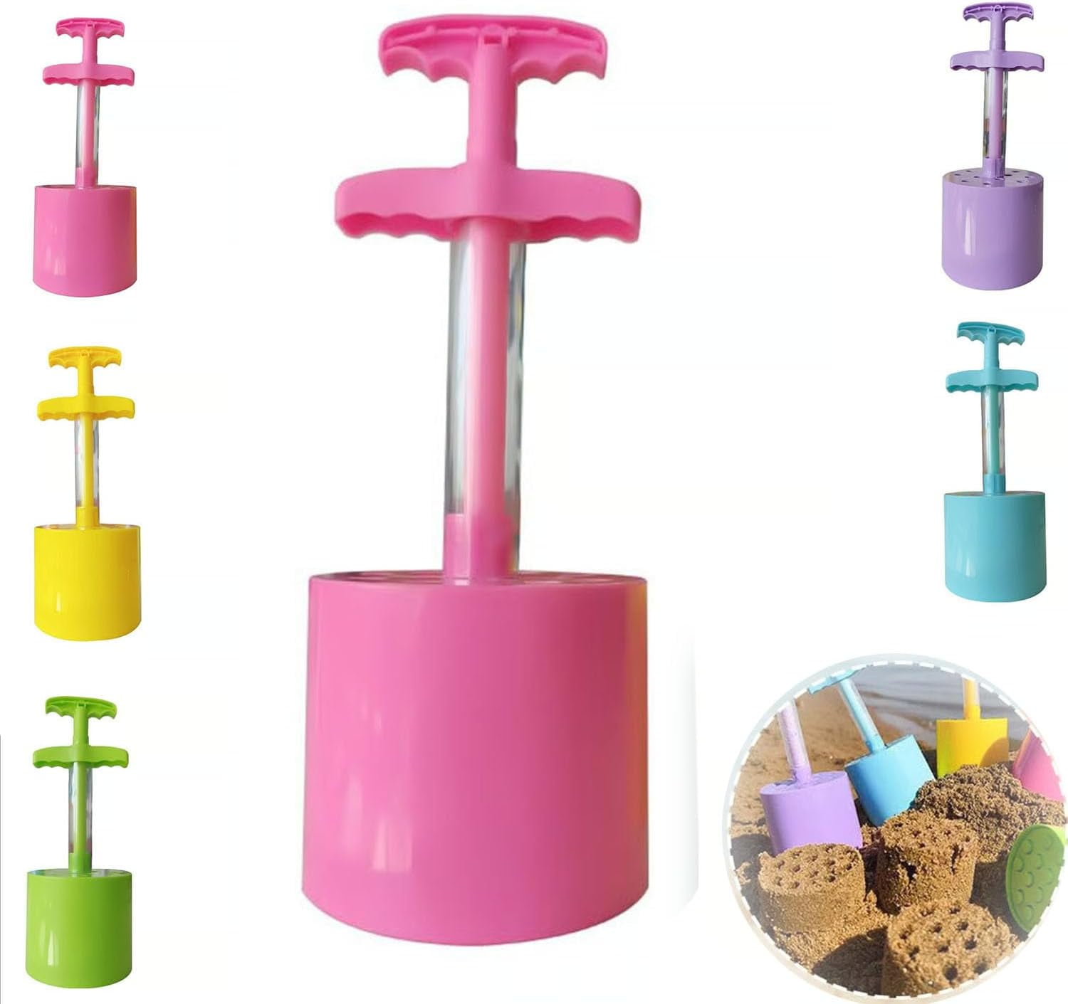 Beach Castle Honeycomb Sandcastles Mold-Like A Pro, Colorful Plastic ...