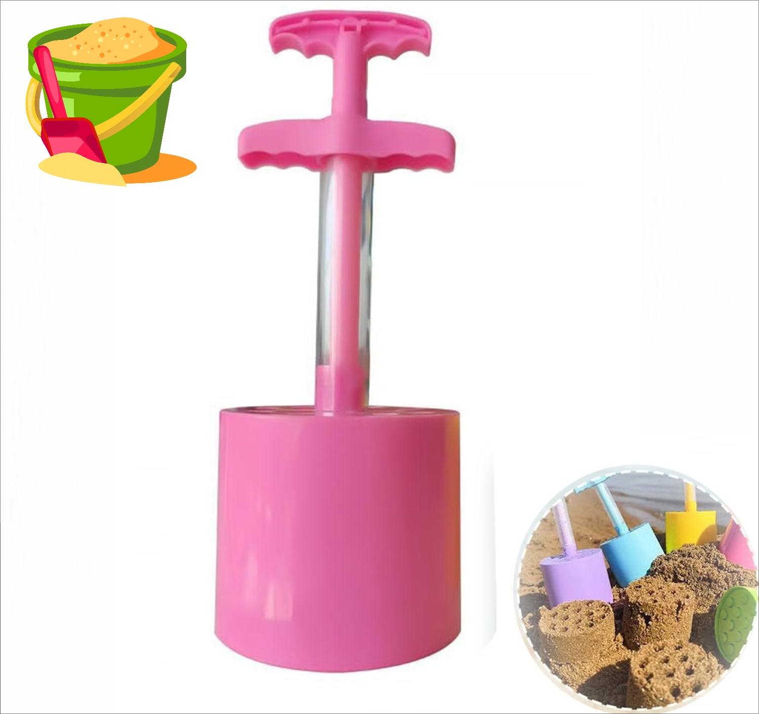 Beach Castle Honeycomb Sandcastles Mold-Like A Pro, Colorful Plastic ...